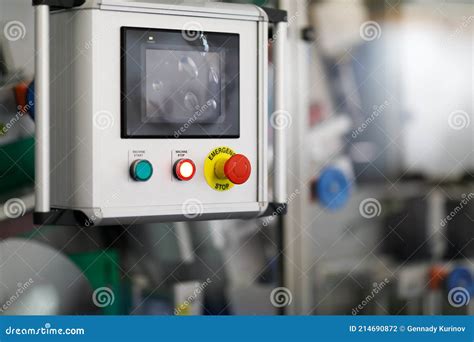 Touch Screen Control Panel Of Industrial Machine Stock Photo Image Of