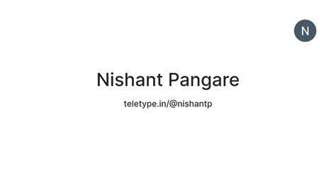 Nishant Pangare — Teletype