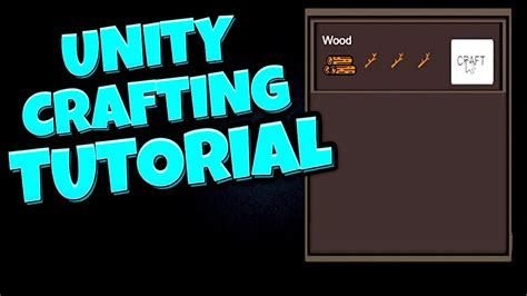 How To Make A Crafting System In Unity Mobile Survival Game Tutorial