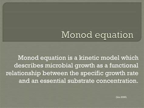 PPT Monod Equation PowerPoint Presentation Free Download ID