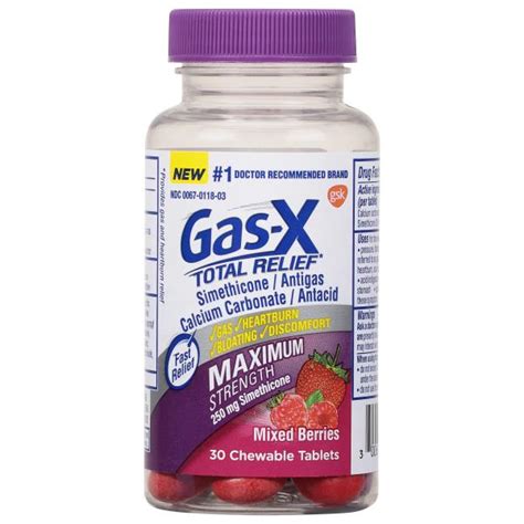 Gas X Total Relief Chewable Tablets With Maximum Strength Gas Relief