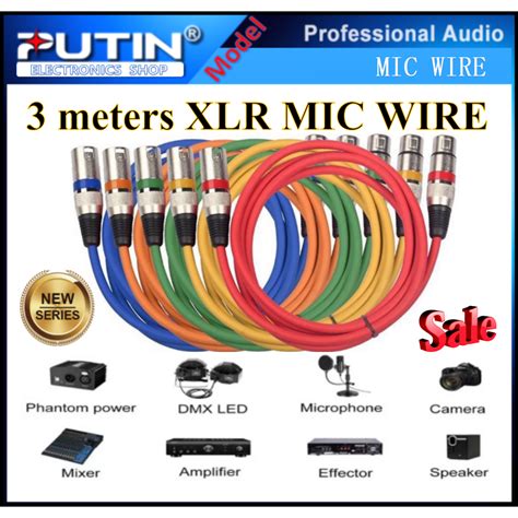 The 3m Xrl Mic Wire 3 Pin Xlr Microphone Cable Male To Female Balanced Smd Lead Microphone