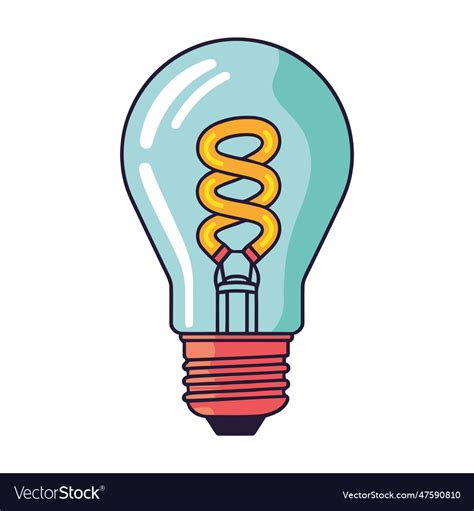 Cute Light Bulb Royalty Free Vector Image Vectorstock