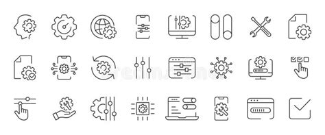 Setup And Setting Icons Collection Of Option Installation Tools
