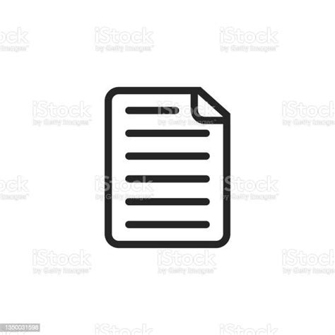 평면 Stylefile 벡터 씬 선 아이콘 흰색 배경에 격리 된 용지 시트의 문서 노트 아이콘 메모장 비즈니스 개념 벡터 일러스트레이션 0명에 대한 스톡 벡터 아트 및 기타