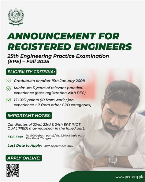 📢 Important Announcement 🖥️ Pakistan Engineering Council Facebook