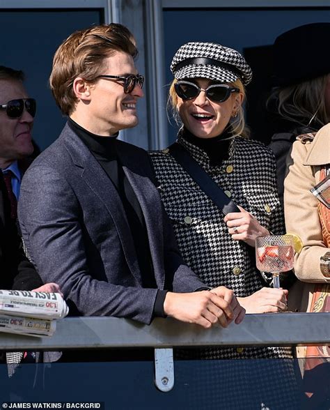Pixie Lott Looks Effortlessly Chic In A Houndstooth Blazer Dress At Final Day Of Cheltenham