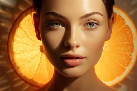Premium Photo Beauty Woman Face Orange