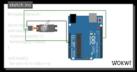 servo1 0 180 wokwi esp32 stm32 arduino simulator