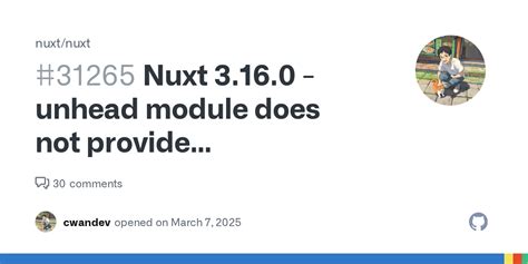 Nuxt 3160 Unhead Module Does Not Provide Getactivehead Export