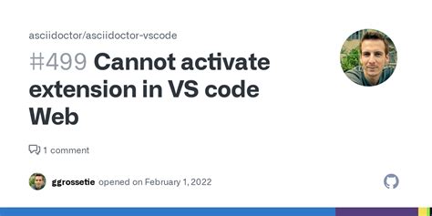 Cannot Activate Extension In Vs Code Web · Issue 499 · Asciidoctorasciidoctor Vscode · Github