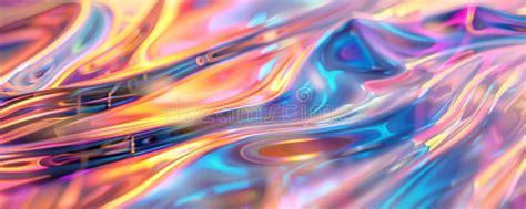 Abstract Iridescent Background Design 3d Render Featuring A Dynamic Ripple Effect The Stock