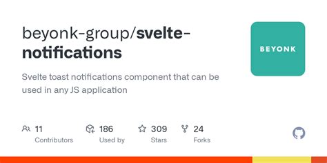 Github Beyonk Groupsvelte Notifications Svelte Toast Notifications Component That Can Be