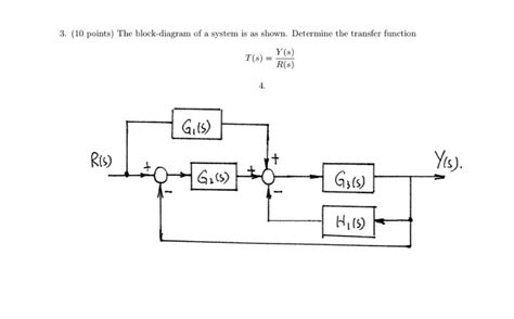 Solved 3 10 Points The Block Diagram Of A System Is As