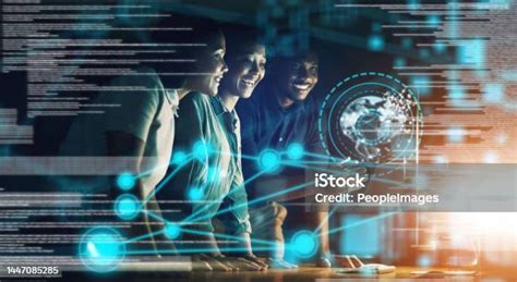 글로벌 홀로그램 사업가 및 공상 과학 사이버 펑크 또는 정보 기술 조명 혁신 배경을 가진 디지털 변환 미래의 Ai 글로브 네트워킹 소프트웨어를 위한 미래형 3d 설계 인공