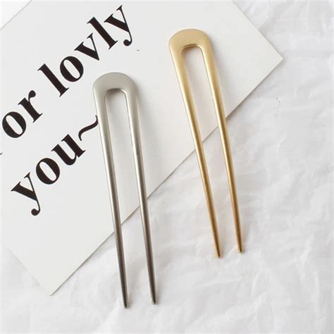 Новые японские простые U образные заколки для волос заколки для женщин и девочек металлические