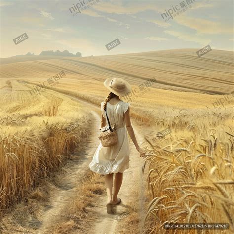 Ai创作图田野中的女孩背影 乡间小路上的小姑娘 麦田中的女孩 麦田里的少女 田园女人背影 抱麦子 抱稻穗的女孩 金色麦浪季 背麦子的女人 抱麦子的人 麦田与人影 拾麦子的妇女 麦香图片 收麦子