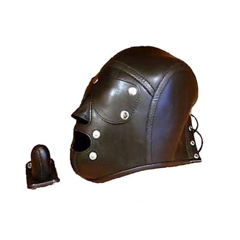 Deprivation Hood Bondage Gimp Hood Bdsm Kink Gear Slave Hood Bdsm Hood Leather Restraint Gimp