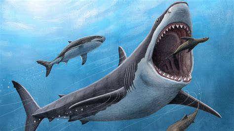 Megalodon Shark Vs Great White Shark Jaws