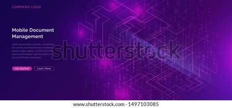 Big Data Waterfall Cascade Digital Binary Stock Vector Royalty Free