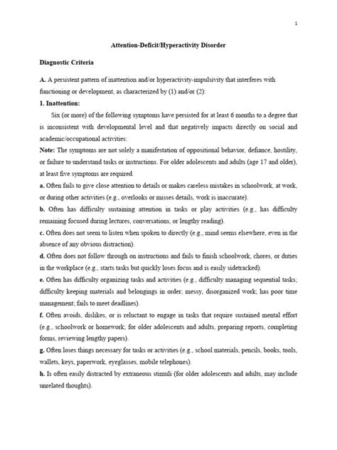Adhd Assignment[1] Pdf Attention Deficit Hyperactivity Disorder Mental Disorder