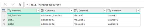 Microsoft Excel Convert Multi Column Table Into A 4 Column Table Where The First 3 Columns Are