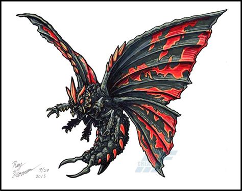 Imago Battra Marker Sketch All Godzilla Monsters Kaiju Art Monster