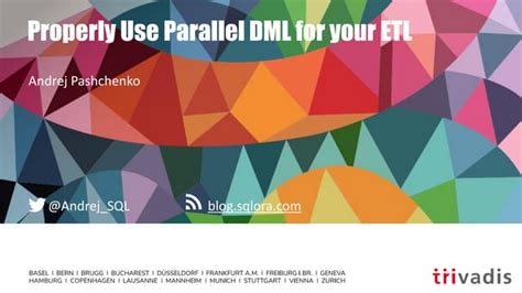 Properly Use Parallel Dml For Etl Ppt