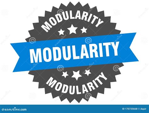 Modularity Sign Modularity Grunge Stamp Cartoon Vector
