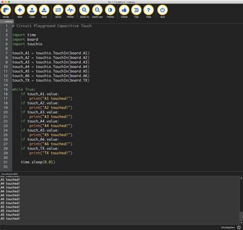 Circuitpython Cap Touch Adafruit Circuit Playground Express