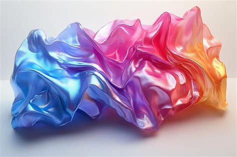 3d Shape Rendering Of Holographic Layering Gradient Liquid Abstract Background Premium Ai