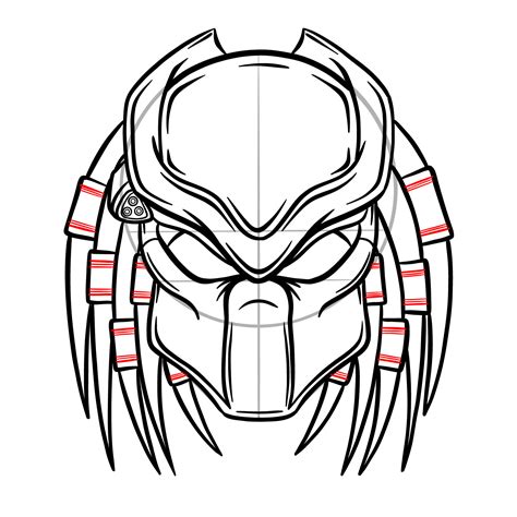 How To Draw A Predator Mask Step By Step Guide
