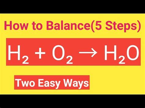 H O H O Balanced Equation Hydrogen Reacts With Oxygen To Form Water Balanced Equation
