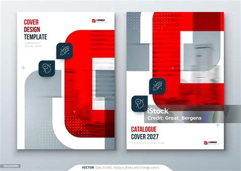 레드 카탈로그 디자인 브로셔 보고서 카탈로그 또는 잡지에 대한 A4 표지 템플릿 배경에 밝은 색상 모양과 추상 사진과 레이아웃