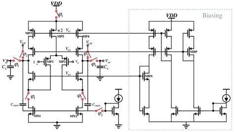 Schematic Of A Dynamic Amplifier With Bias Circuit Download Scientific Diagram
