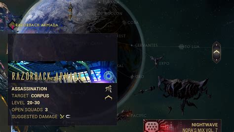 Open Squads Display Shows 0 When Hovering Over Razorback Armada Location While Steel Path Is