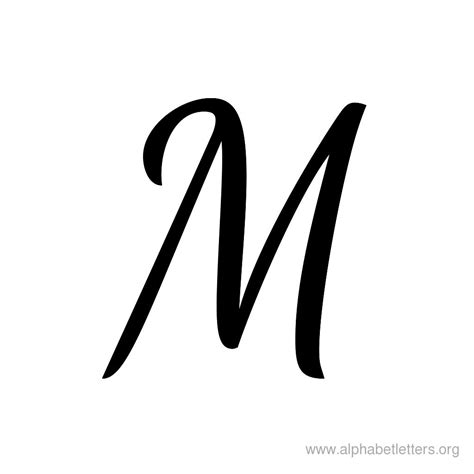 Cursive Alphabet M AlphabetWorksheetsFree Com