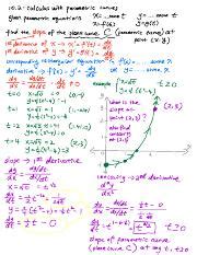 Exploring Parametric Curves Derivatives Slopes And Tangents Course Hero