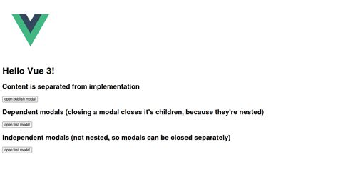 Vue 3 Modals Codesandbox