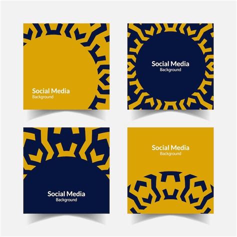 Premium Vector Abstract Ornamental Pattern Square Background Social Media Template