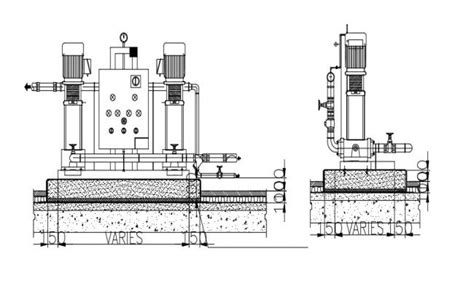 Air Conditioning Compressor Inside Machine Wall Mounting Structure Detail Dwg File Cadbull