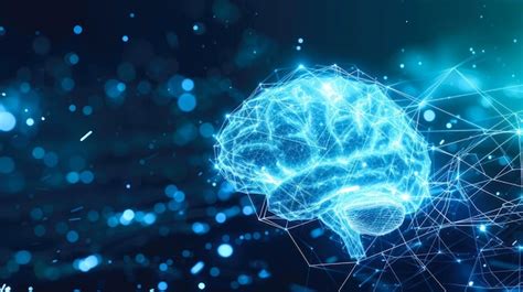 Premium Photo Digital Brain Concept With Blue Neural Network Connections