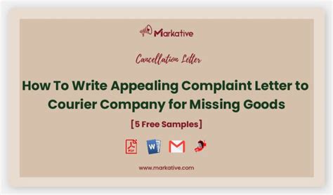 Complaint Letter To Courier Company For Missing Goods [5 Templates