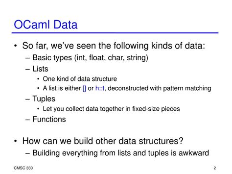 Ppt Cmsc 330 Organization Of Programming Languages Powerpoint Presentation Id1825773