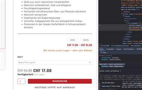Remove Or Adjust ‘clear Function On Variable Products