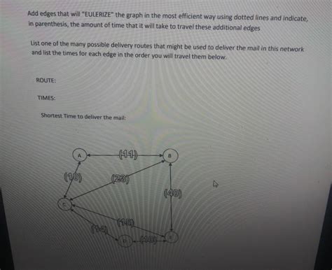 solved exercise 1 add edges that will eulerize the graph