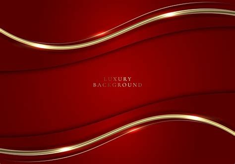 3d 현대적인 고급 템플릿 디자인 빨간색과 금색 물결 무늬 빨간색 배경에 금색 글리터 라인 조명 밝은 빨간색 효과 배경 일러스트 및 사진 무료 다운로드 Pngtree