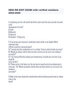 HESI RN EXIT EXAM With Verified Solutions 2024 2025 DocMerit