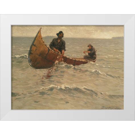 Remington Frederic 14x12 White Modern Wood Framed Museum Art Print