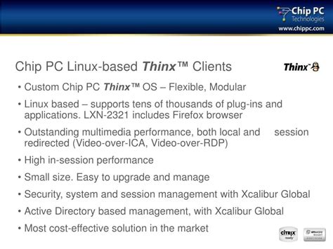 Ppt Chip Pc Technologies Innovative Desktop Solutions For Server Based Computing Powerpoint